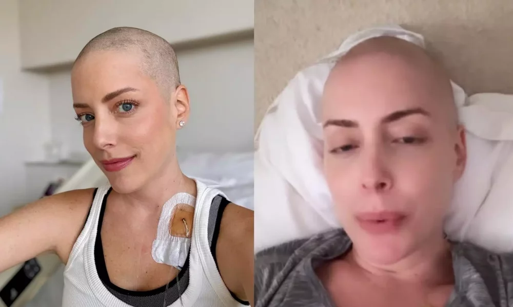 Fabiana Justus passa por mais uma sessão de quimioterapia