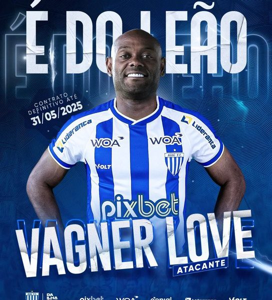 Avaí anuncia contratação do atacante Vagner Love - Super Rádio Tupi