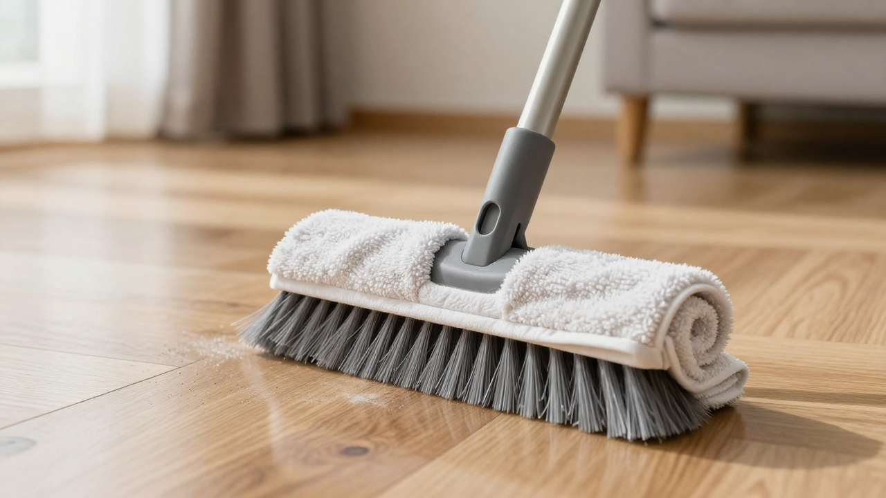 Truque de colocar uma toalha na vassoura vira febre por remover toda a ...