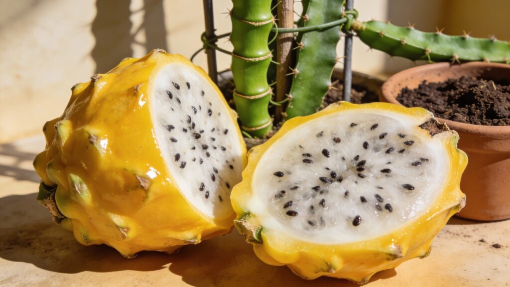 A pitaya cresce em casa, produz frutos exóticos e chama atenção no ...