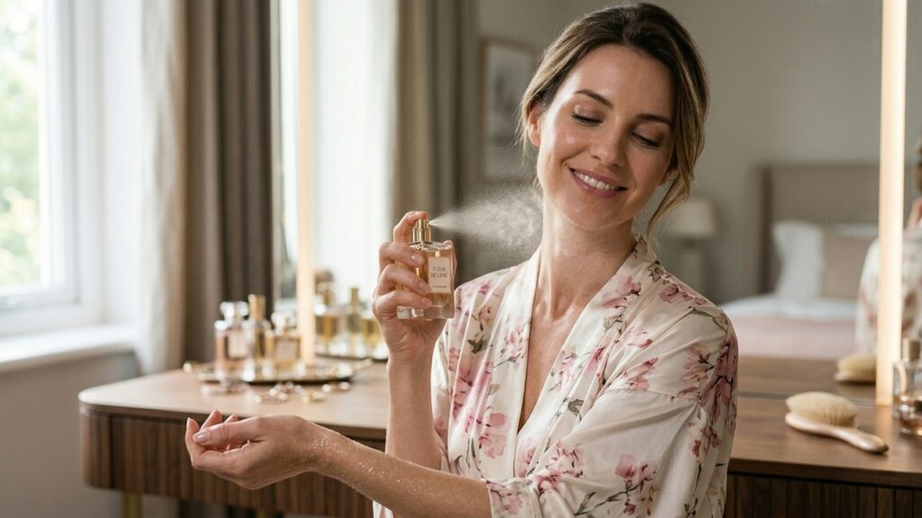 Onde borrifar o perfume para deixar rastro e ser notada por onde passar ...