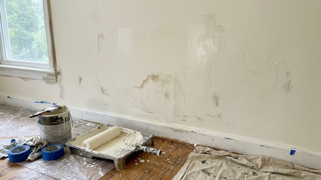 Erros simples na pintura da parede podem causar manchas, marcas e ...